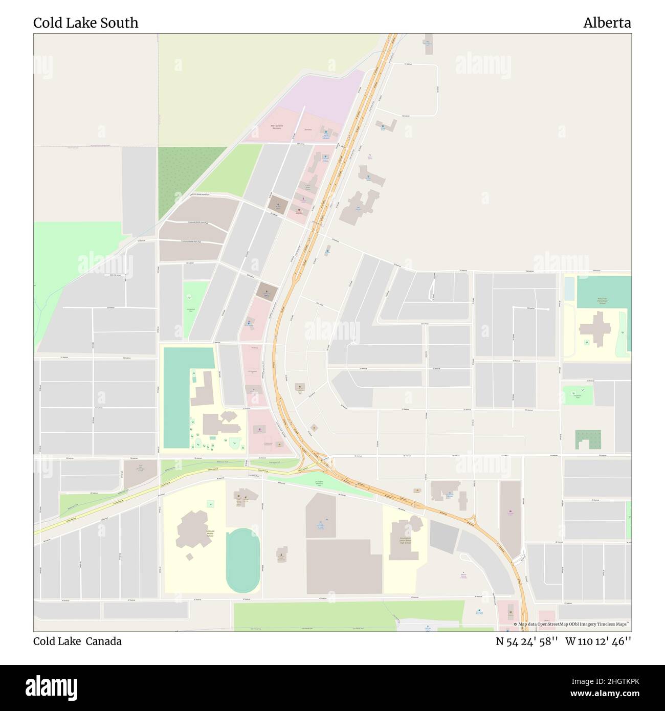 Map of cold lake alberta hi-res stock photography and images - Alamy
