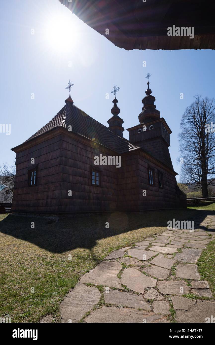 The Greek Catholic wooden church of St Michael the Archangel in a ...
