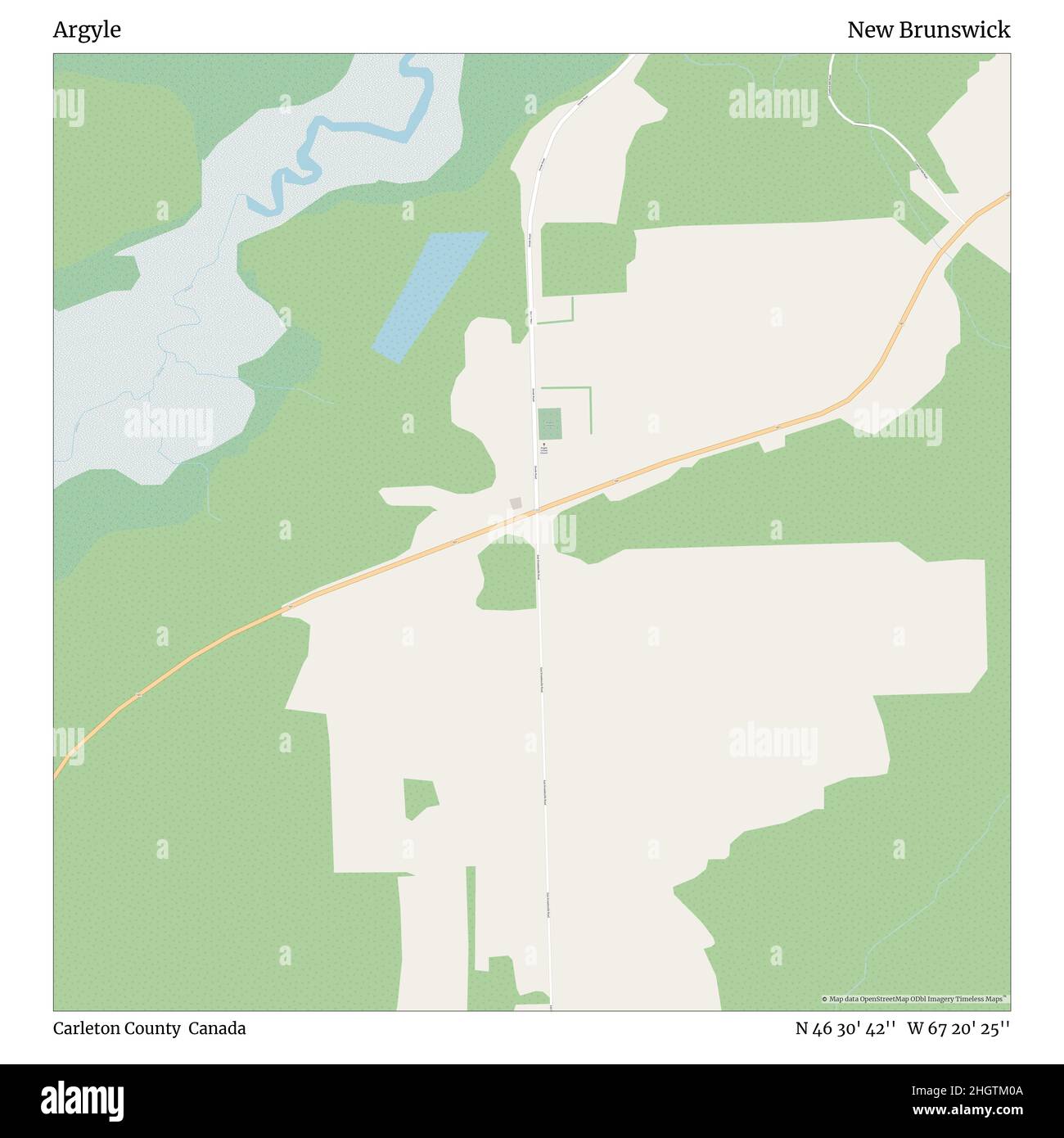 Argyle, Carleton County, Canada, New Brunswick, N 46 30' 42'', W 67 20 ...
