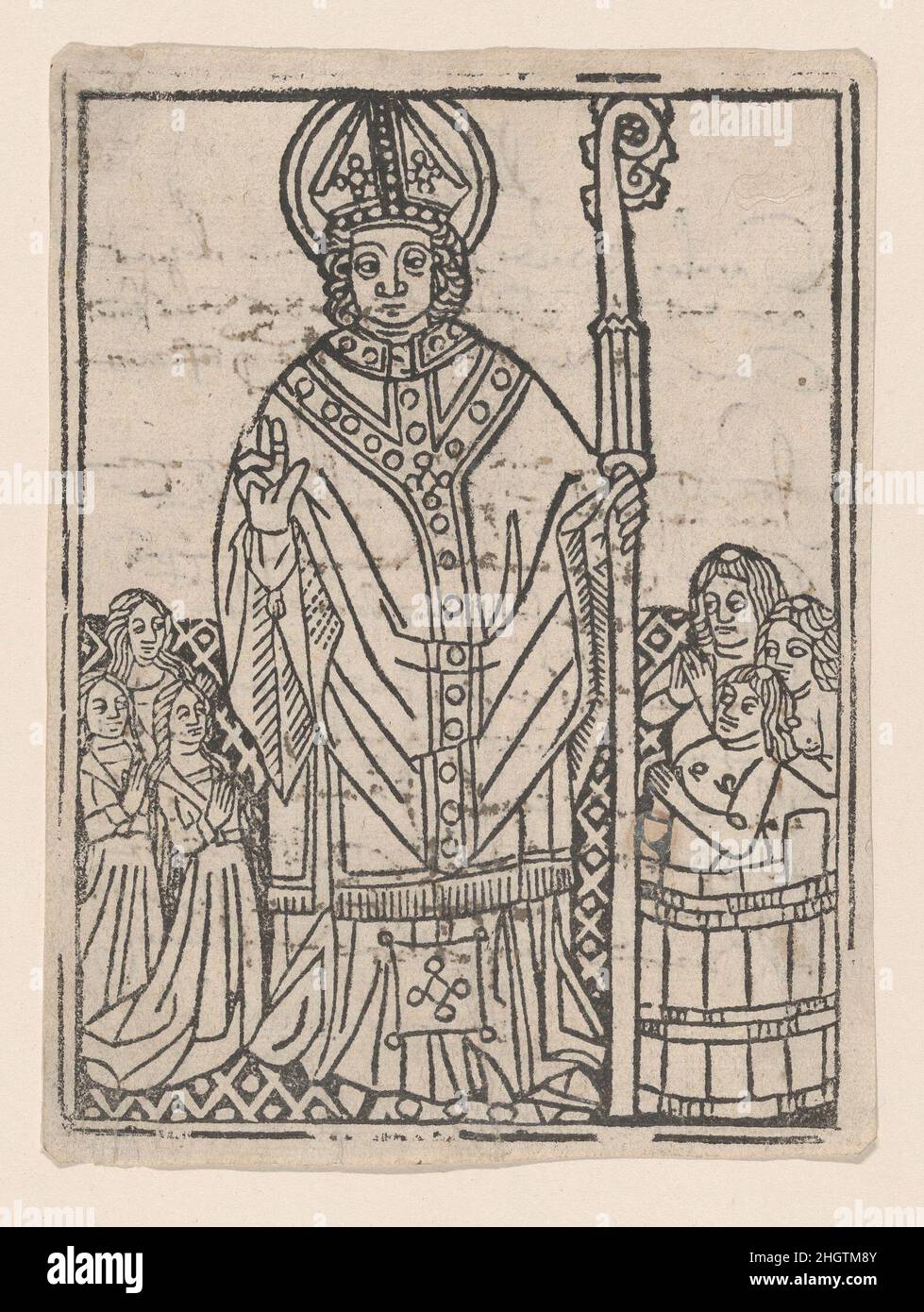 Saint Nicholas of Myra flanked by praying figures ca. 1460–1470 ...