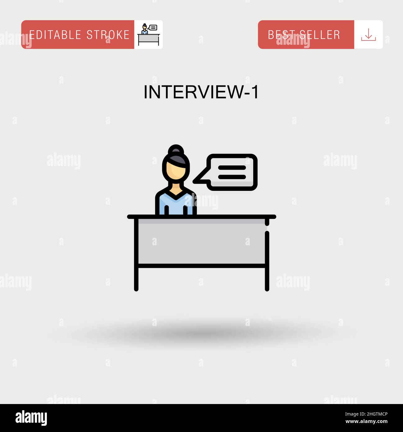 Interview-1 Simple vector icon Stock Vector Image & Art - Alamy