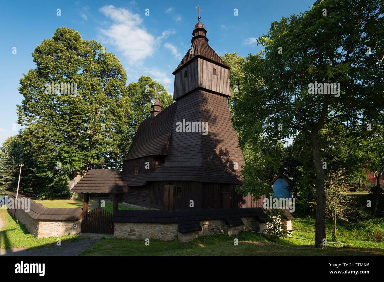 The Roman Catholic wooden Church of St Francis of Assisi in a village ...