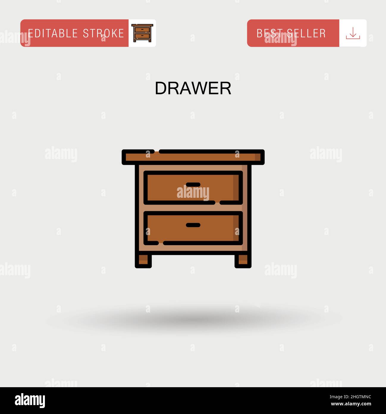 Drawer Simple vector icon Stock Vector Image & Art - Alamy