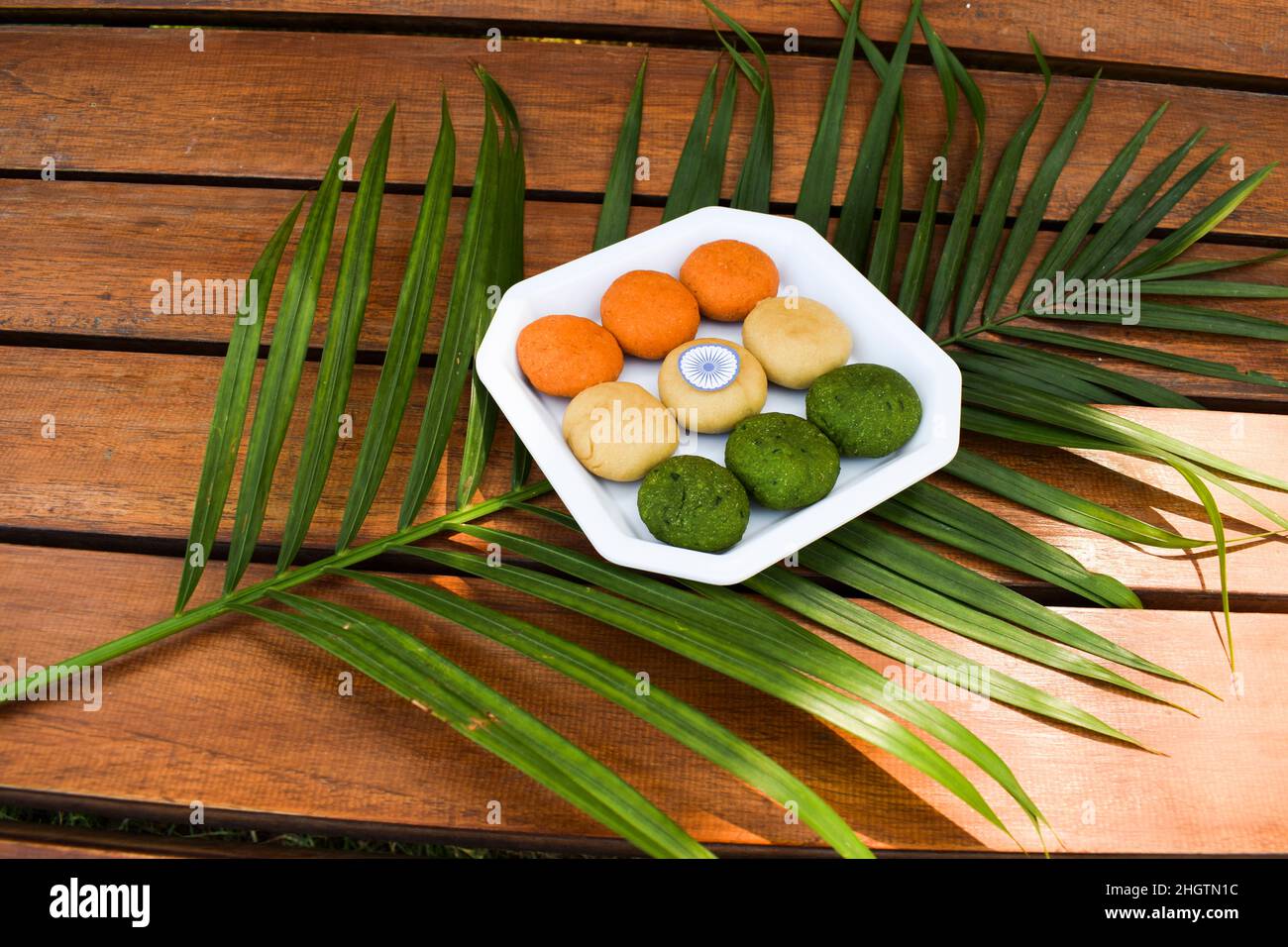 Tirange theme concept of three colours of Puri, Masala orange puri ...