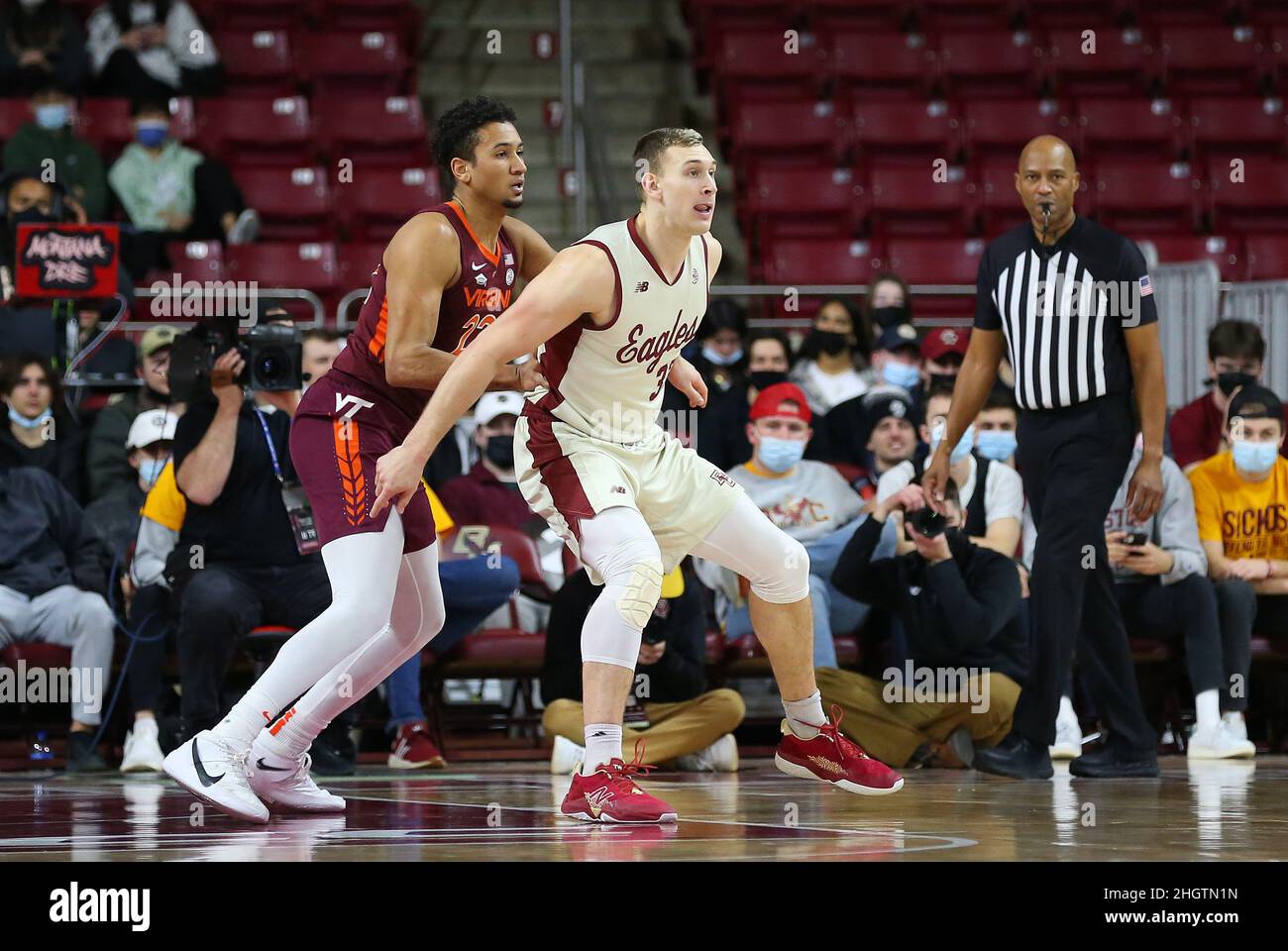 Conte Forum. 22nd Jan, 2022. MA, USA; Boston College Eagles center ...