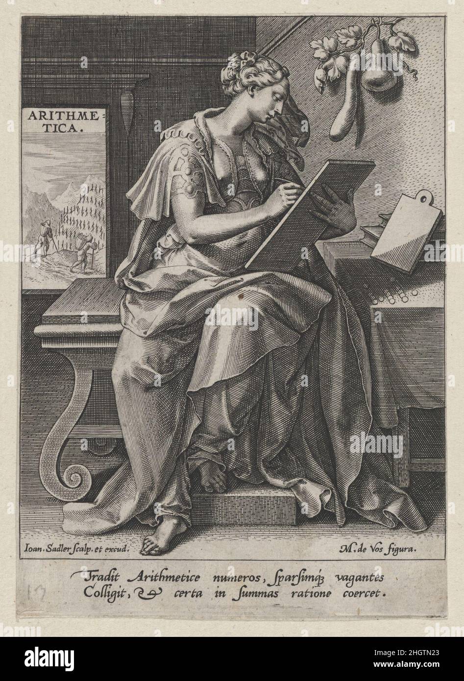 Arithmetica, from The Seven Liberal Arts ca. 1570–1600 Johann Sadeler I ...
