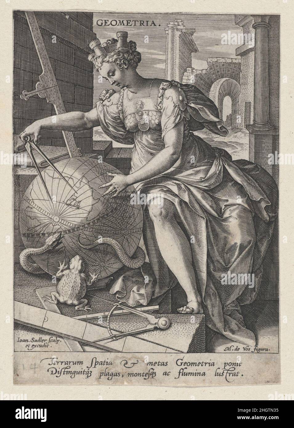 Geometria, from The Seven Liberal Arts ca. 1570–1600 Johann Sadeler I ...