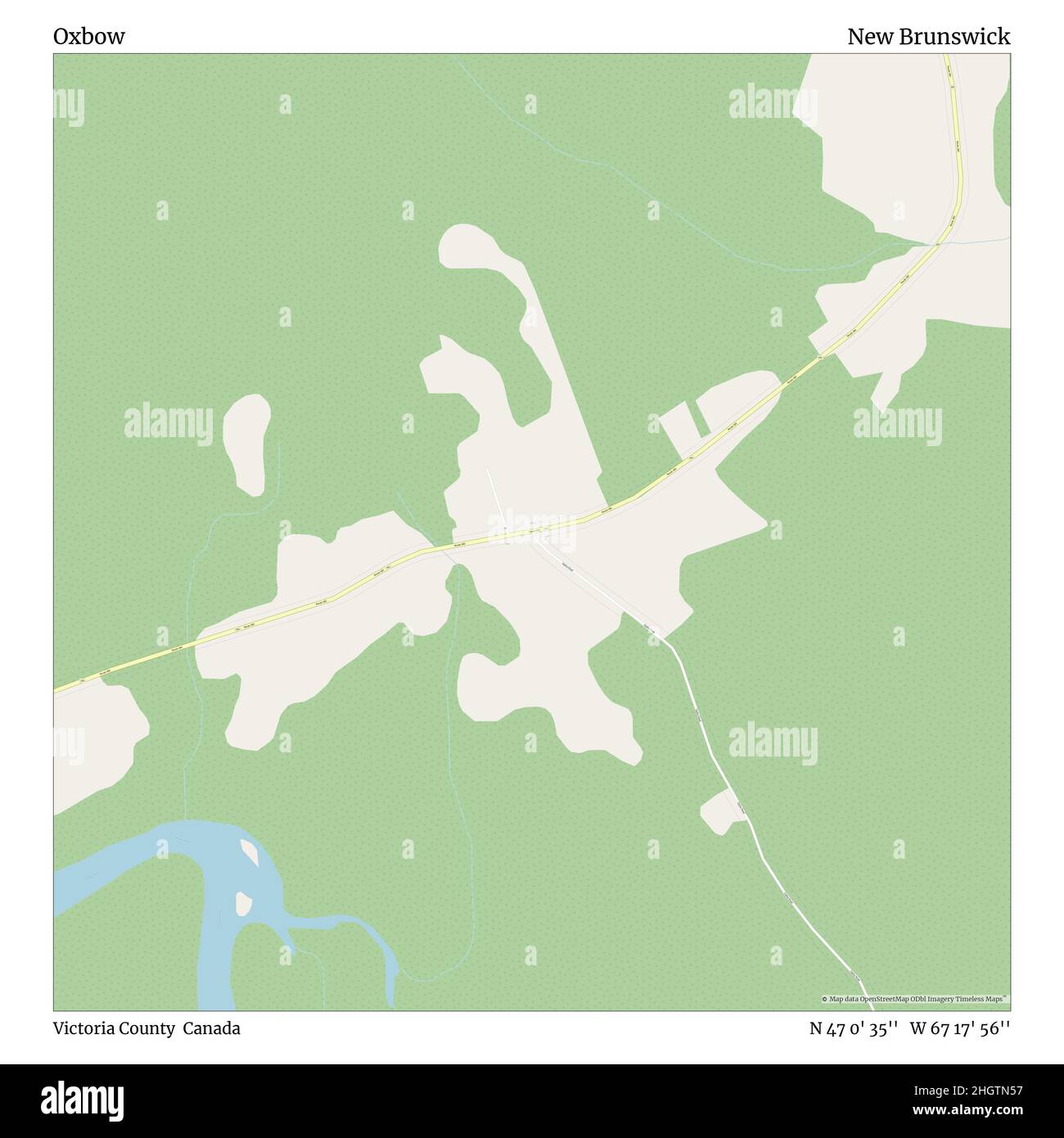 Map of oxbow hi-res stock photography and images - Alamy