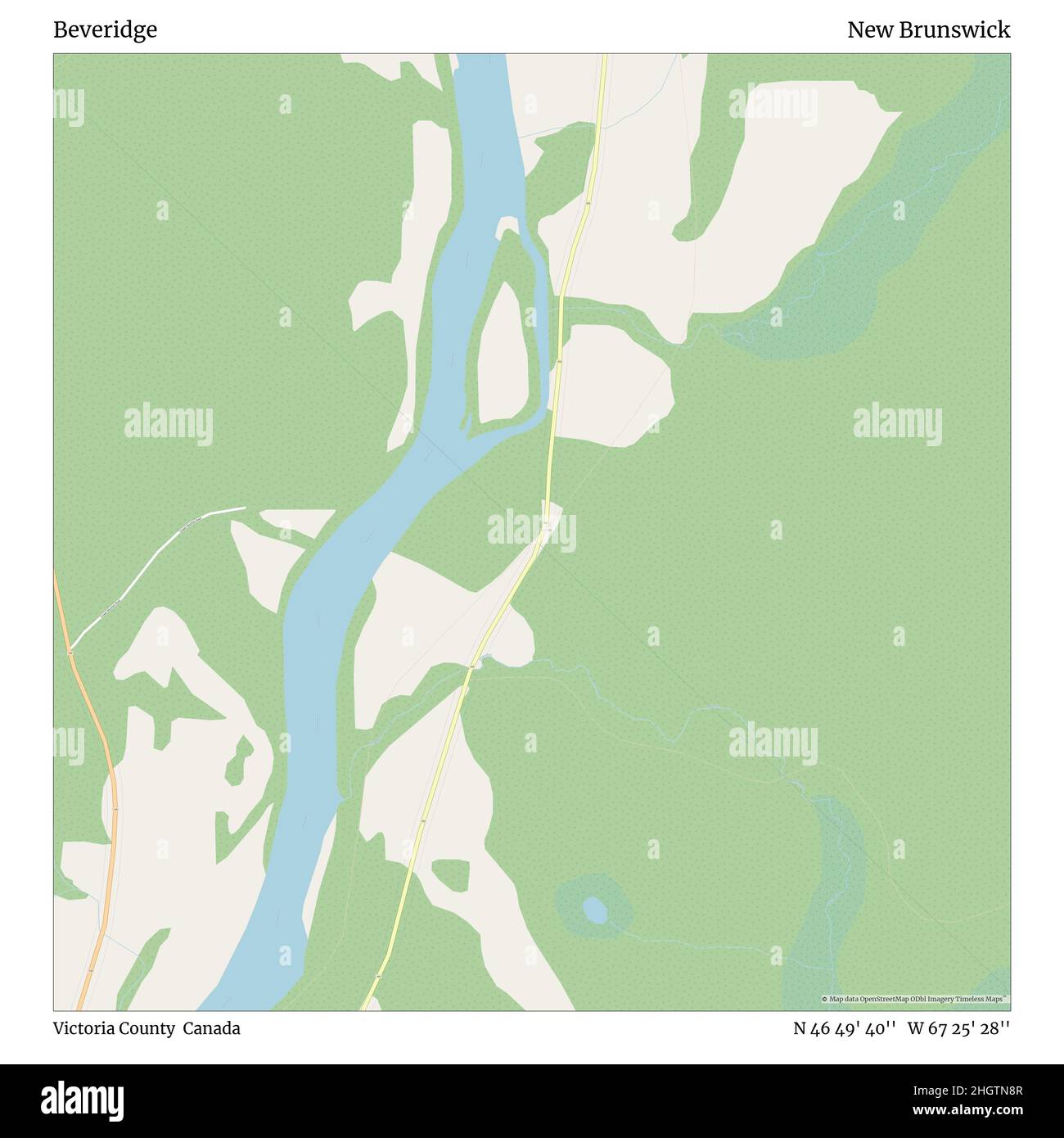 Beveridge, Victoria County, Canada, New Brunswick, N 46 49' 40'', W 67 ...