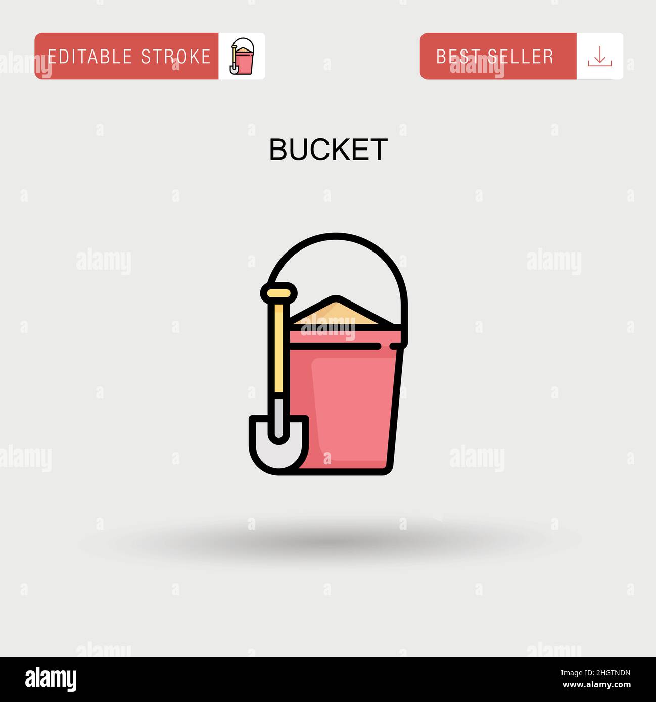 Bucket Simple vector icon Stock Vector Image & Art - Alamy