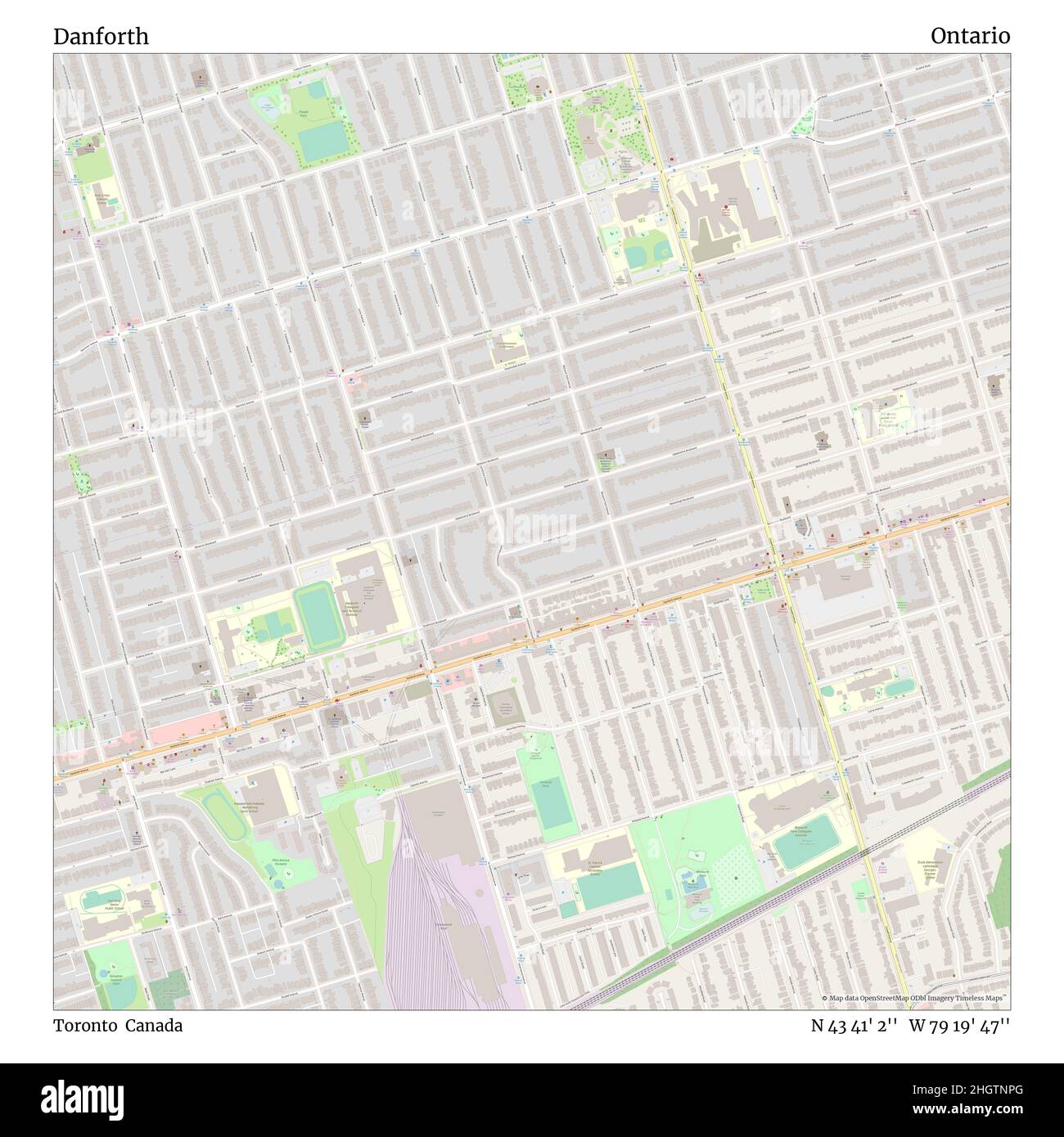 Map of danforth Cut Out Stock Images & Pictures - Alamy