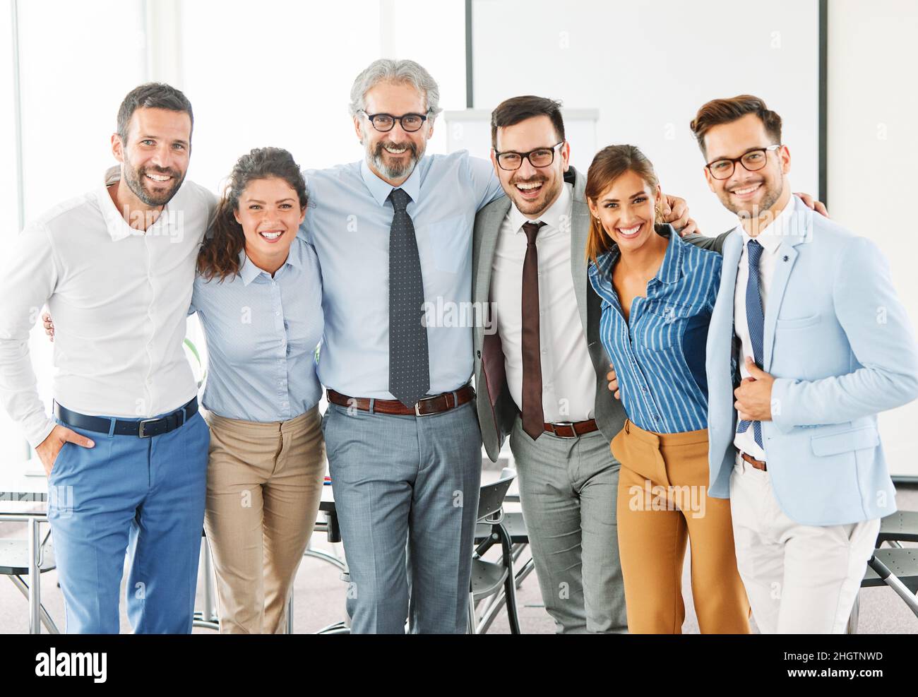 business teamwork hug together support cooperation group colleague ...