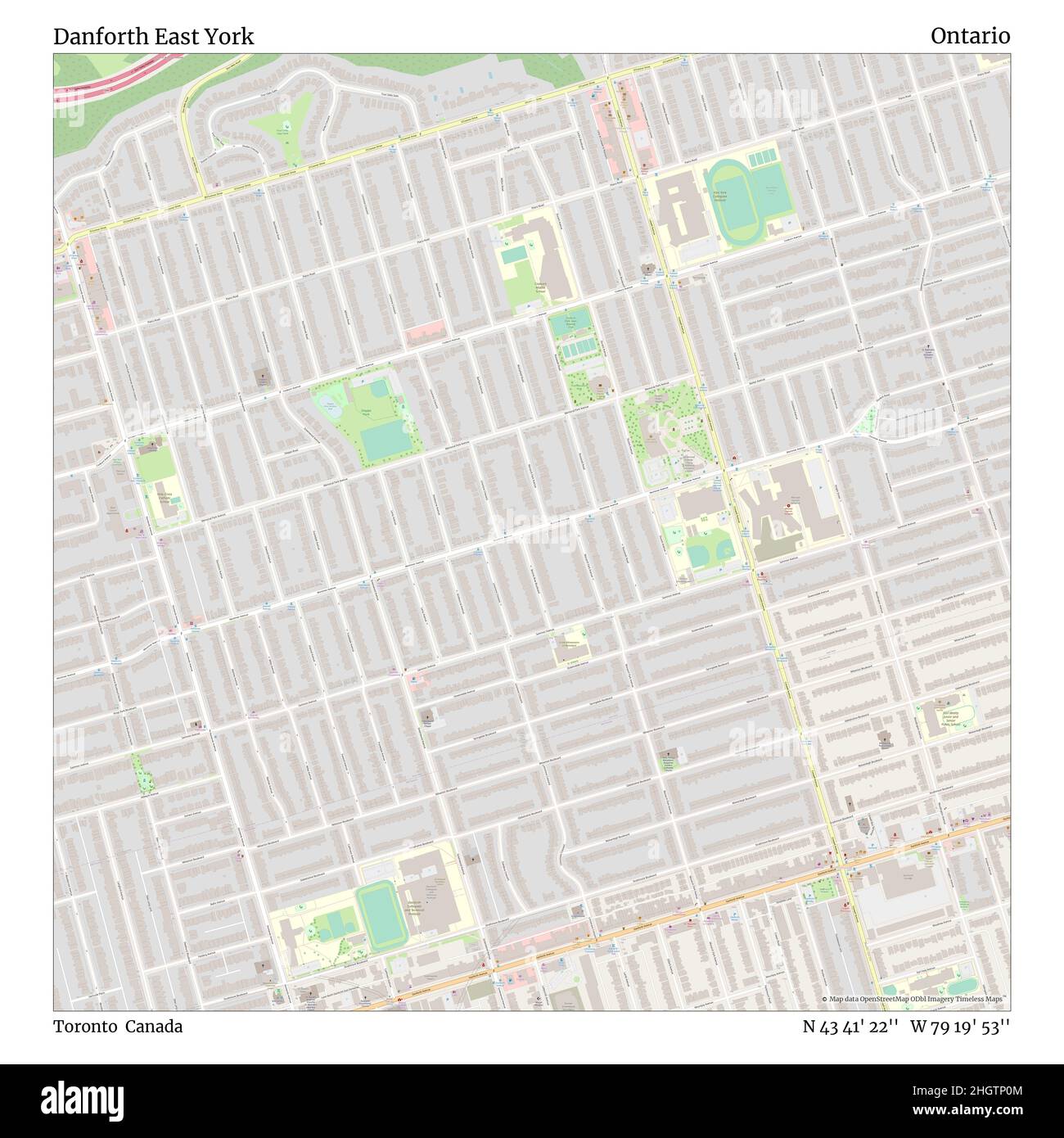 Danforth East York, Toronto, Canada, Ontario, N 43 41' 22'', W 79 19 ...