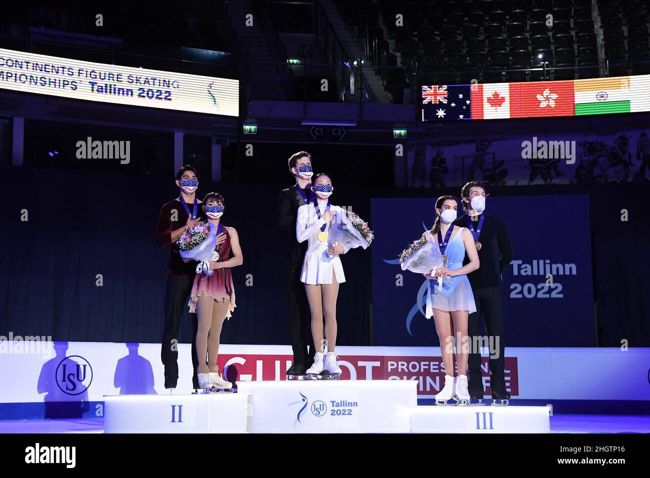 Pairs Awards, Audrey LU & Misha MITROFANOV (USA) first place, Emily ...