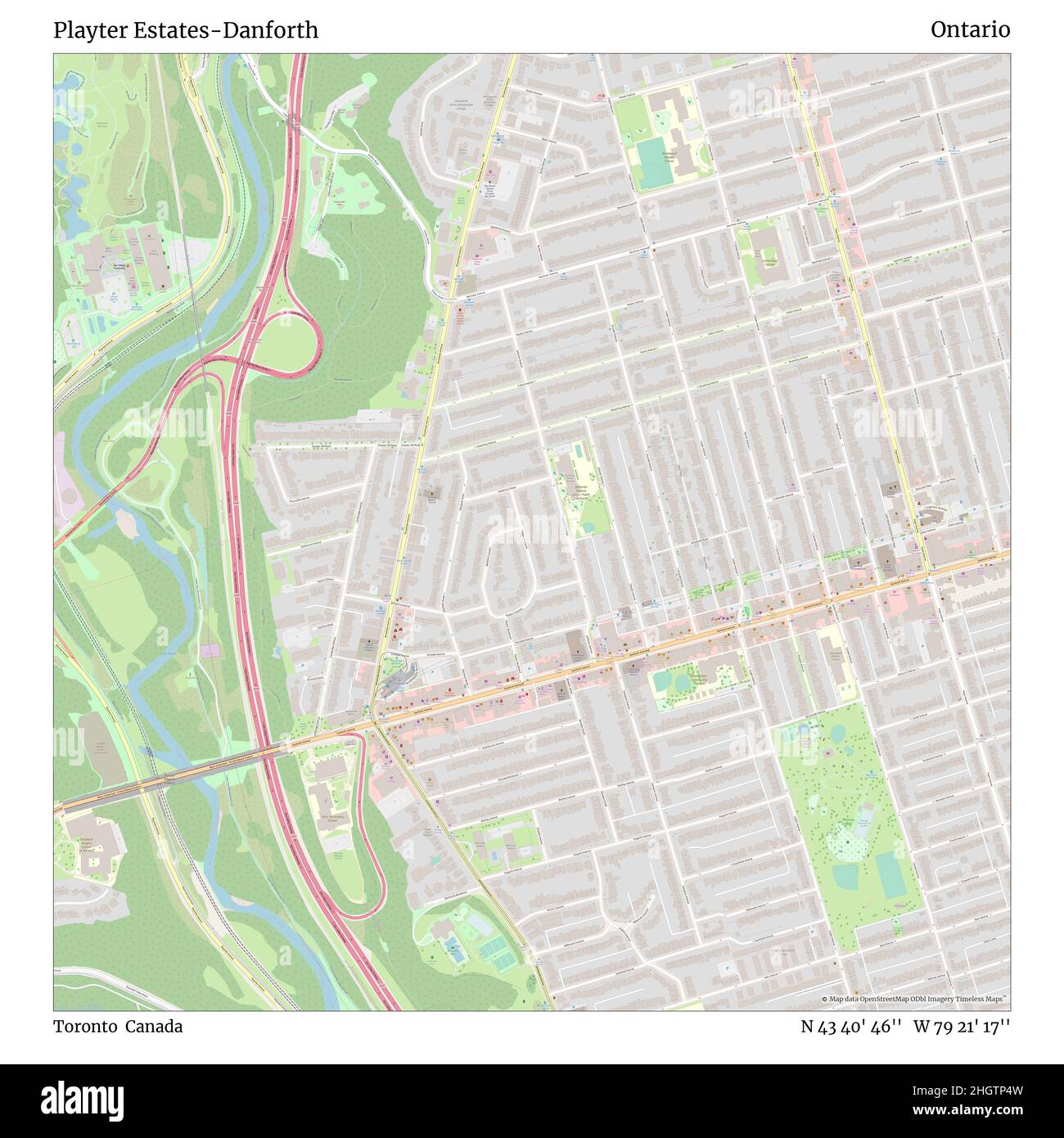 Map of danforth hi-res stock photography and images - Alamy