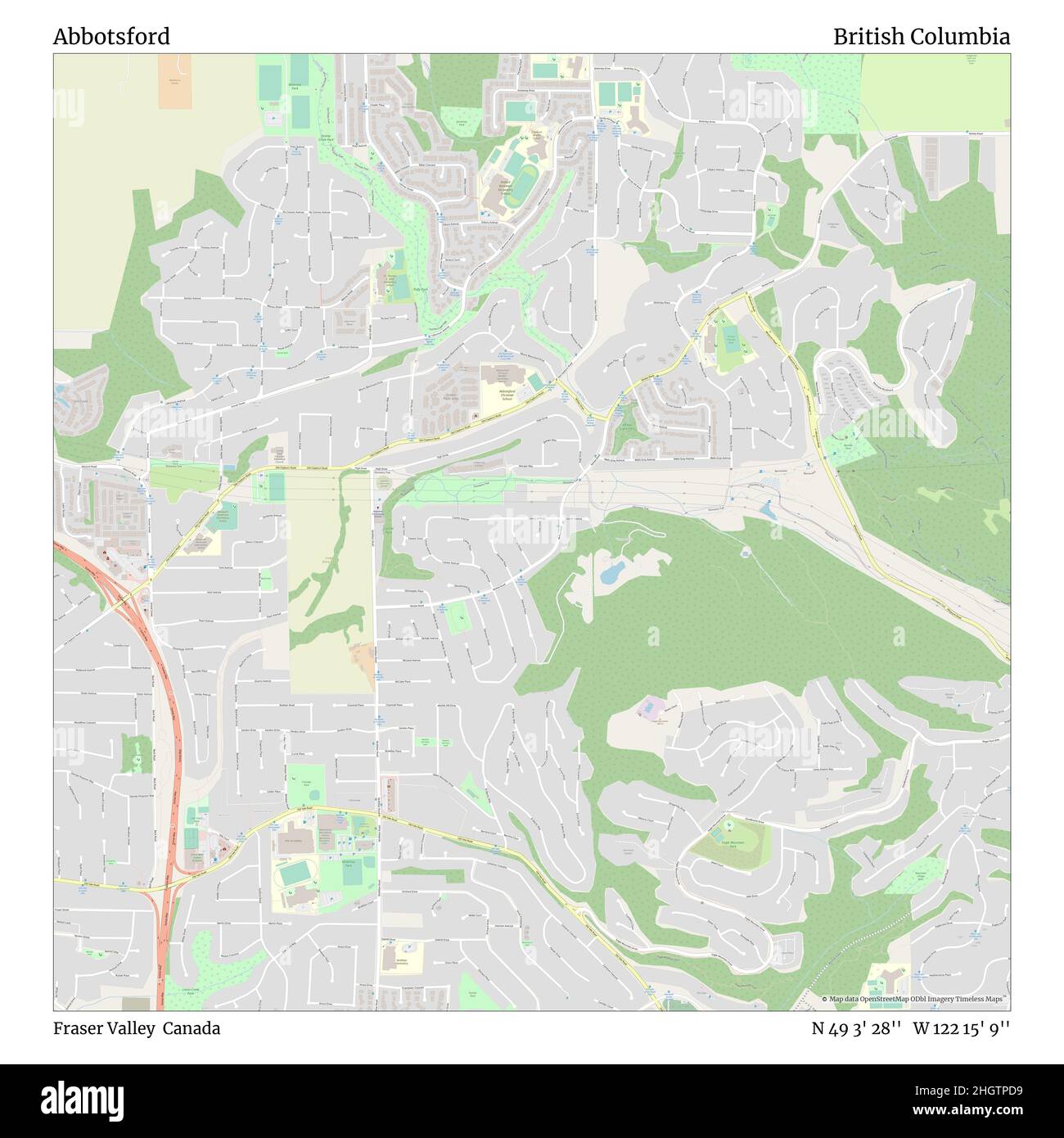 Abbotsford map hi-res stock photography and images - Alamy
