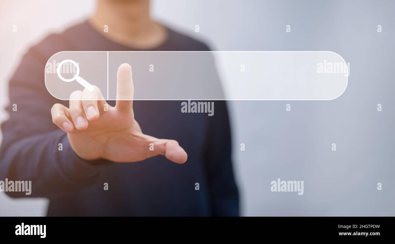 Hand clicking information icon hi-res stock photography and images - Alamy