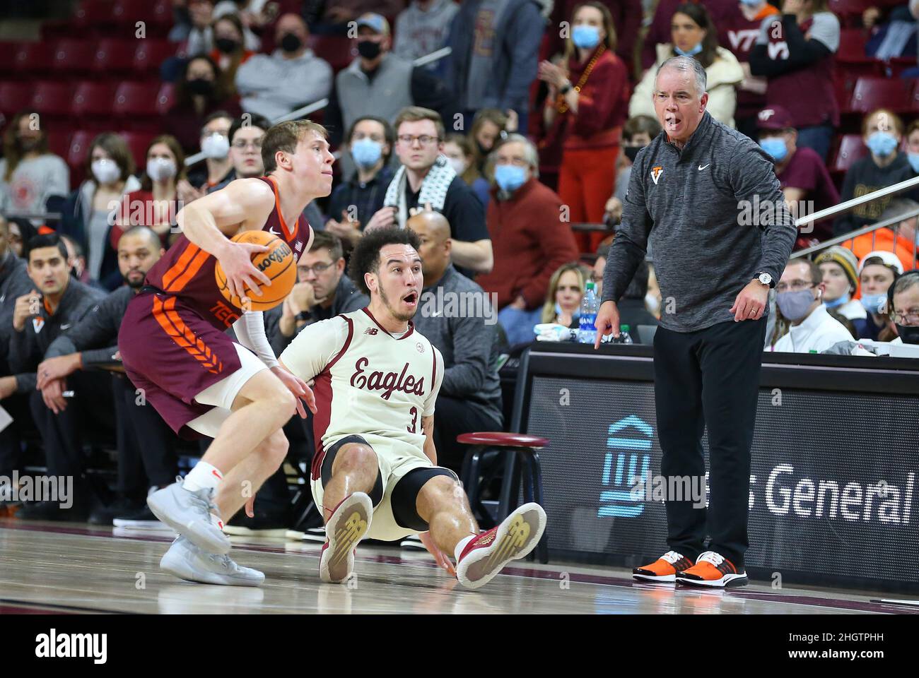 Conte Forum. 22nd Jan, 2022. MA, USA; Boston College Eagles guard ...