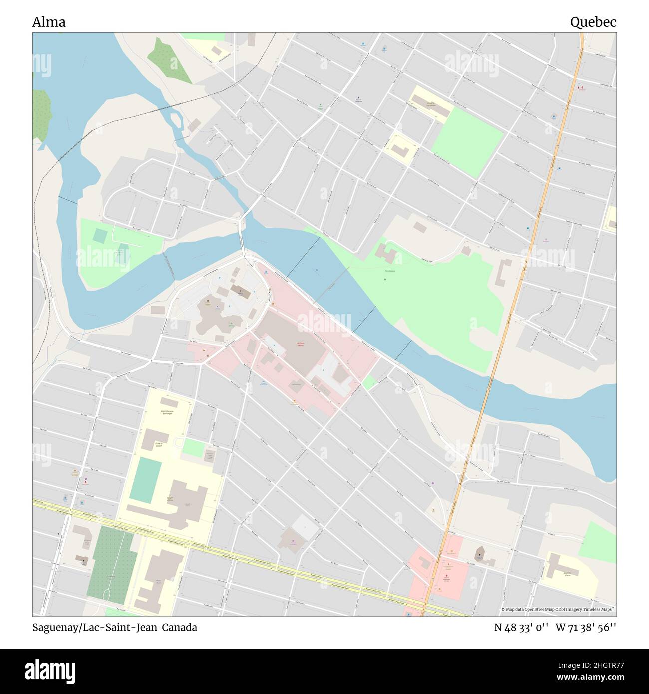 Map of alma quebec hi-res stock photography and images - Alamy