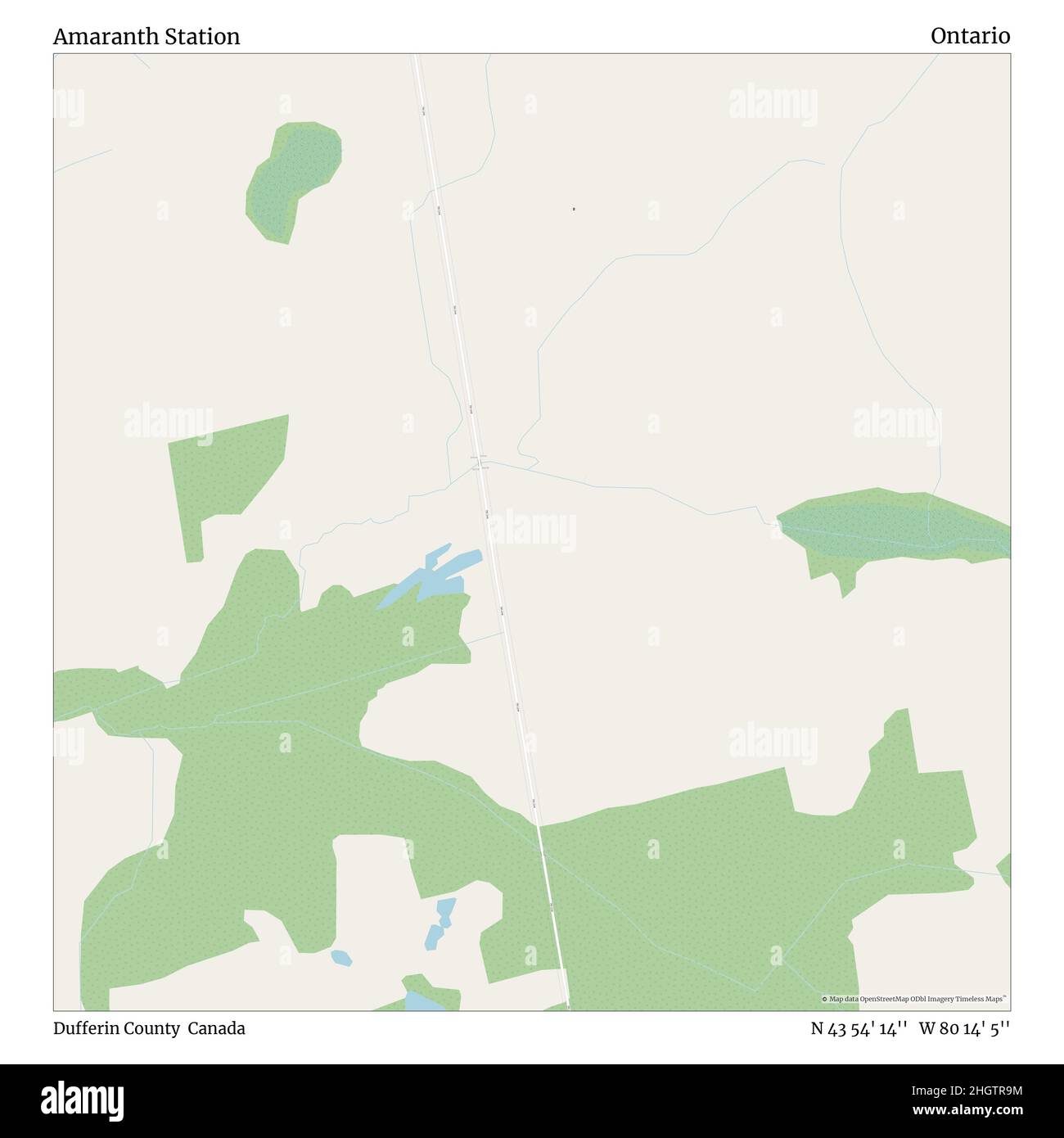 Amaranth Station, Dufferin County, Canada, Ontario, N 43 54' 14'', W 80 ...