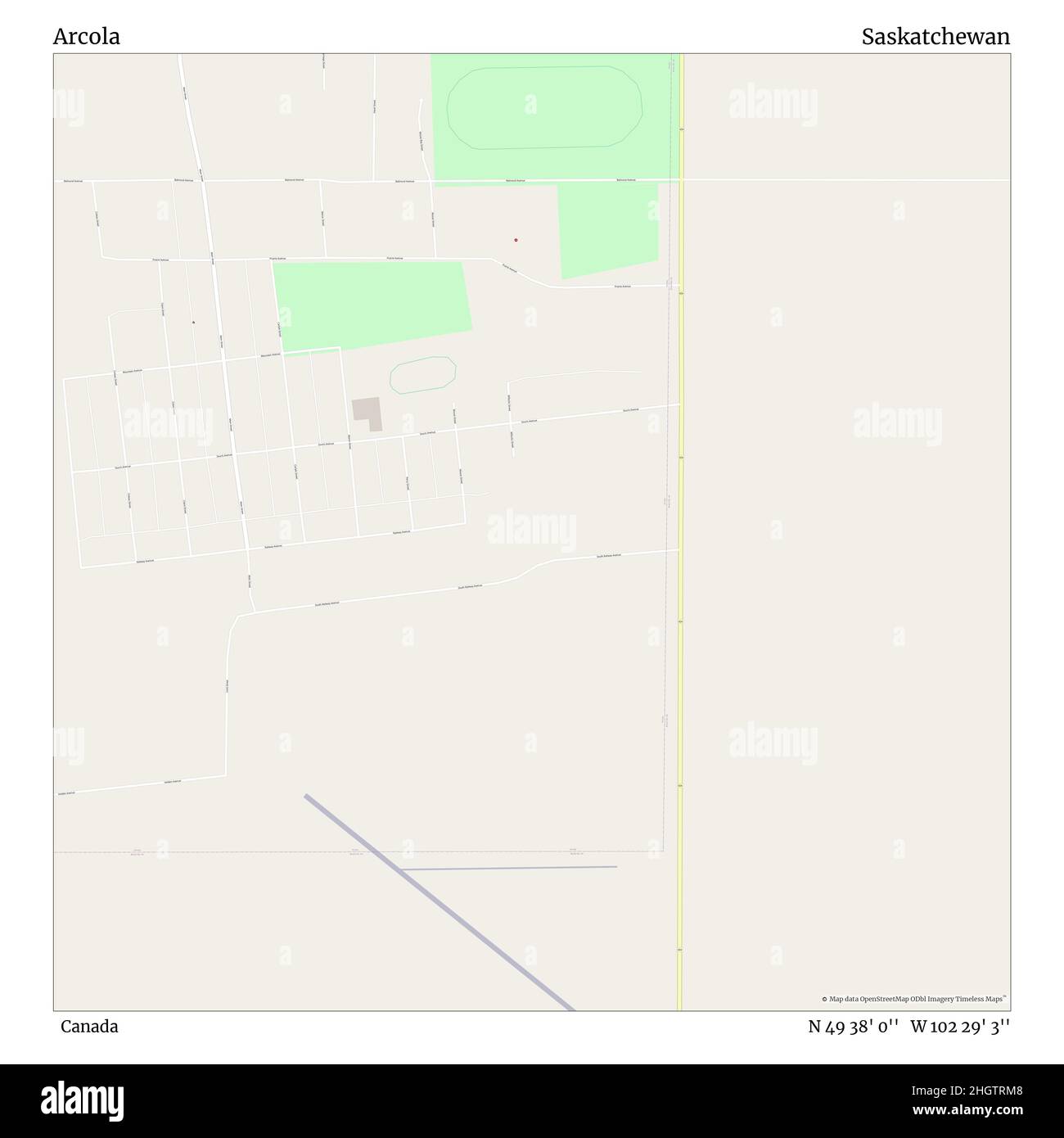 Map of arcola saskatchewan hi-res stock photography and images - Alamy