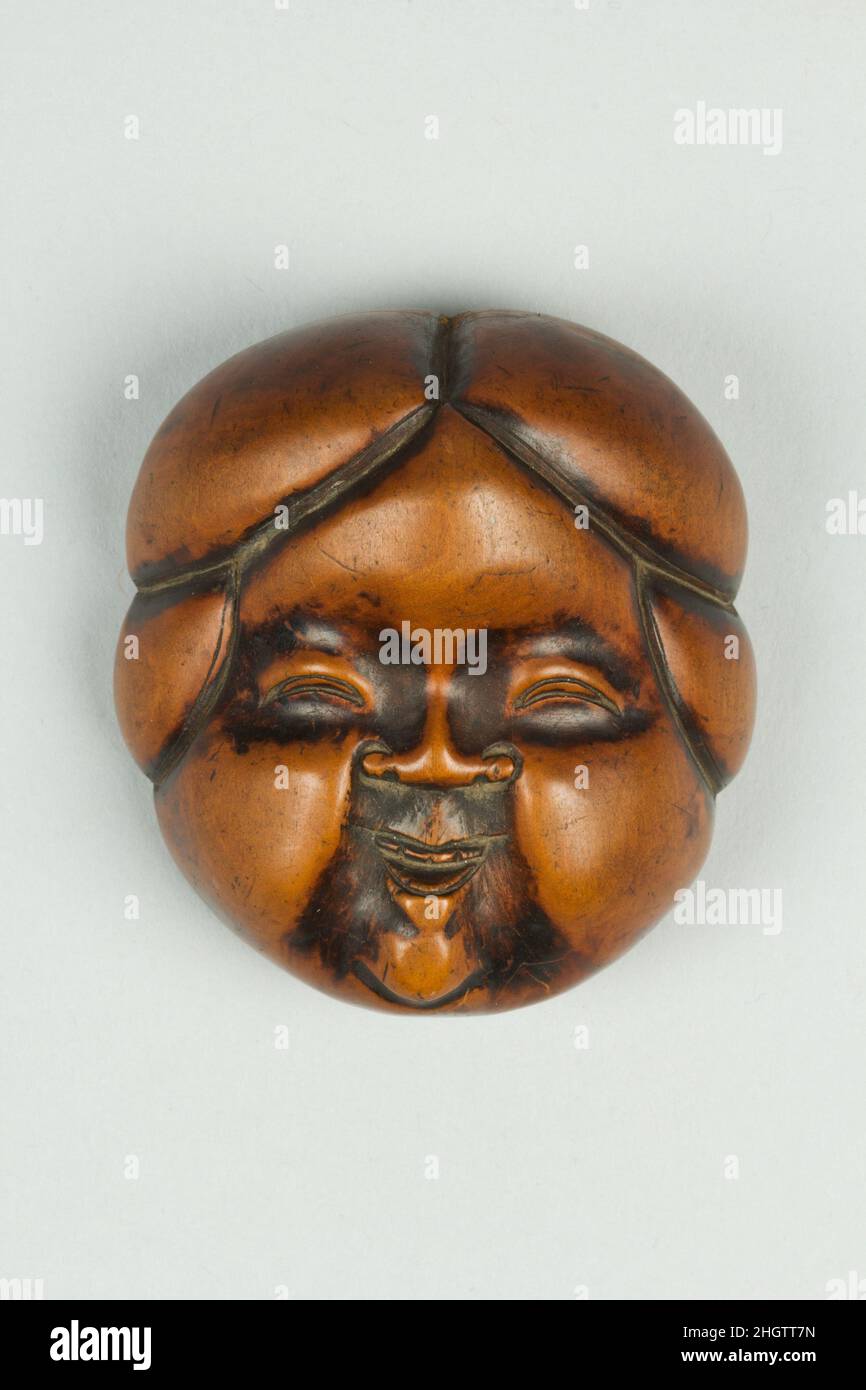 Netsuke of Noh Mask; Face of Usume 18th century Japan. Netsuke of Noh ...