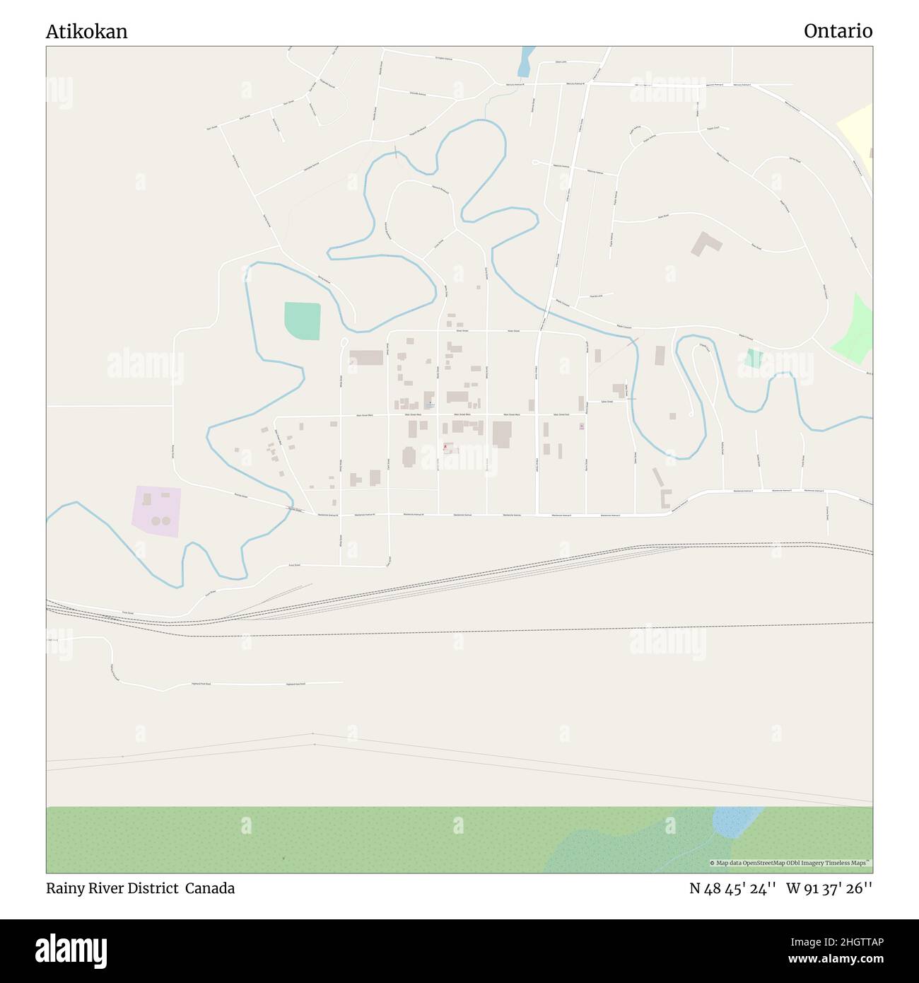 Atikokan map Cut Out Stock Images & Pictures - Alamy