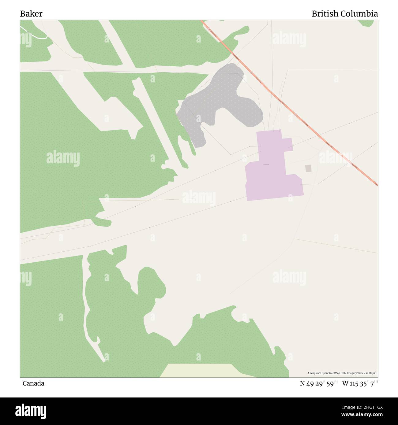 Baker city map Cut Out Stock Images & Pictures - Alamy