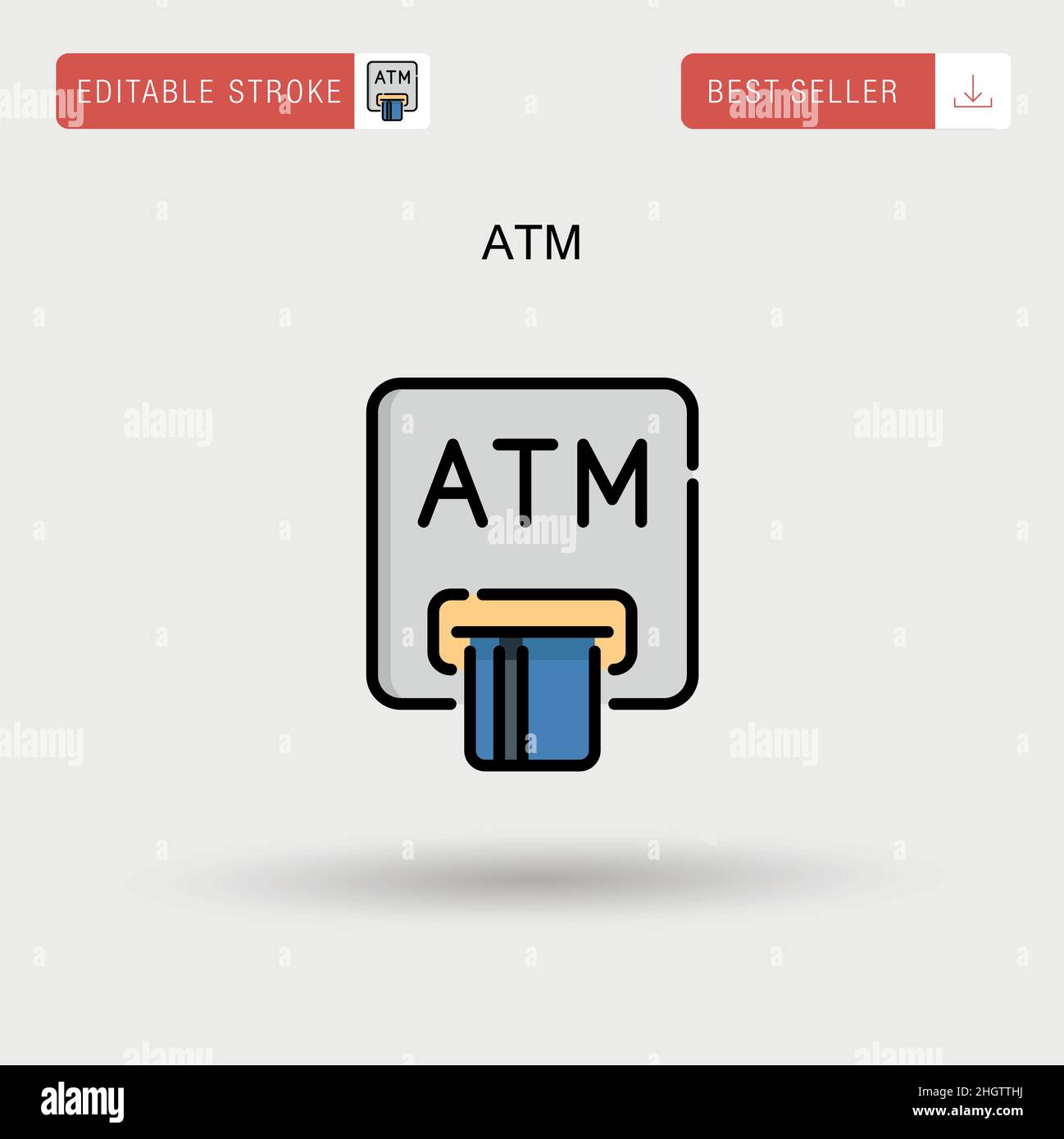 Atm Simple vector icon Stock Vector Image & Art - Alamy