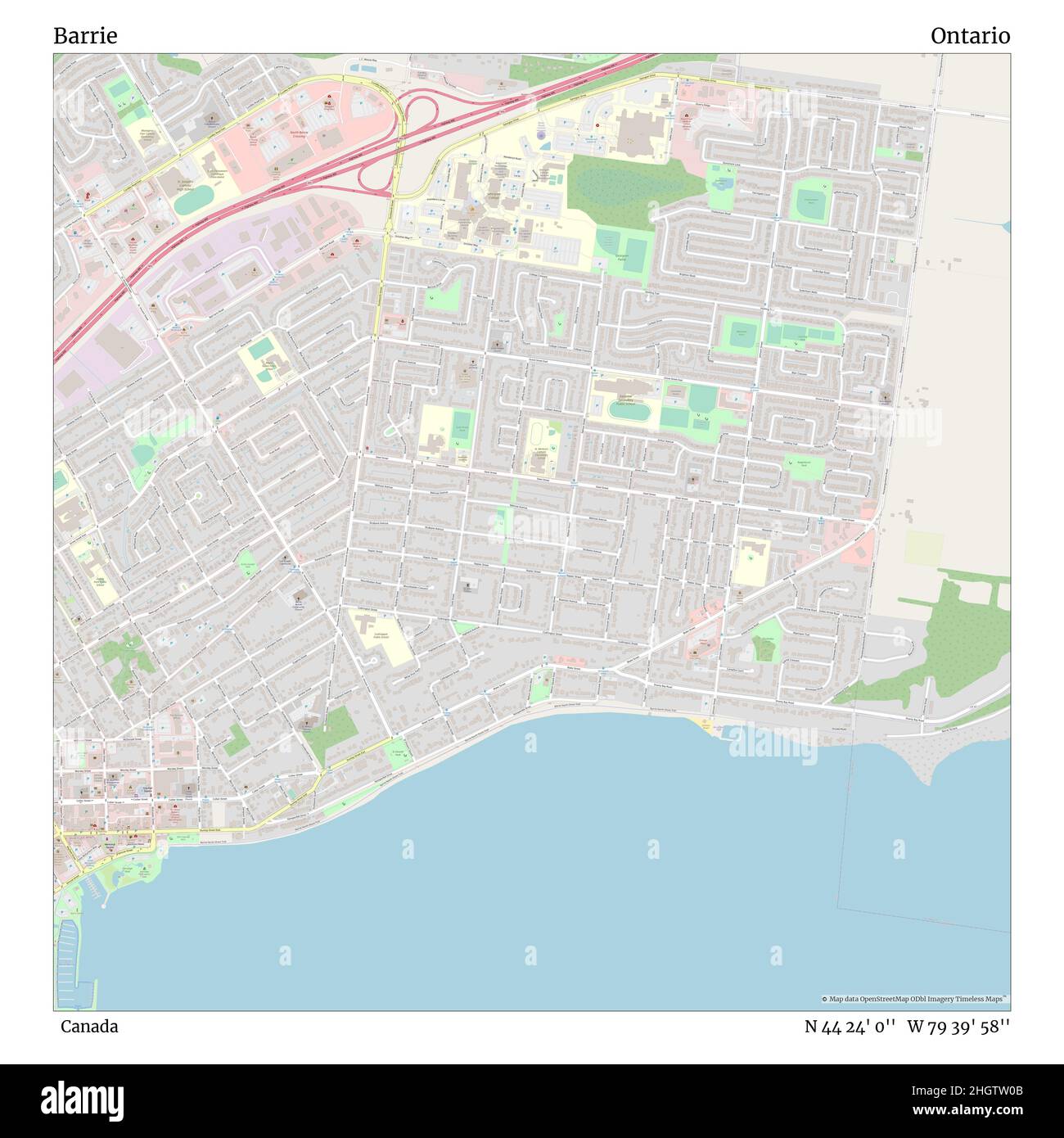 Map of barrie ontario Cut Out Stock Images & Pictures - Alamy