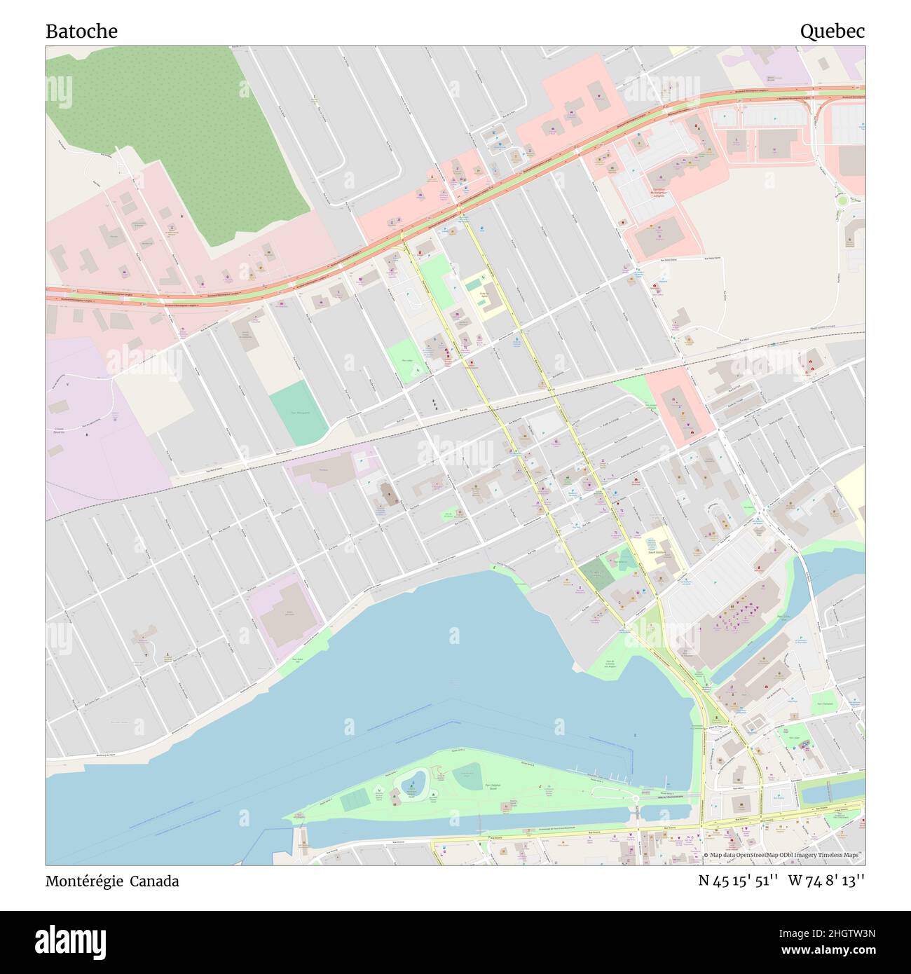 Batoche, Montérégie, Canada, Quebec, N 45 15' 51'', W 74 8' 13'', map ...
