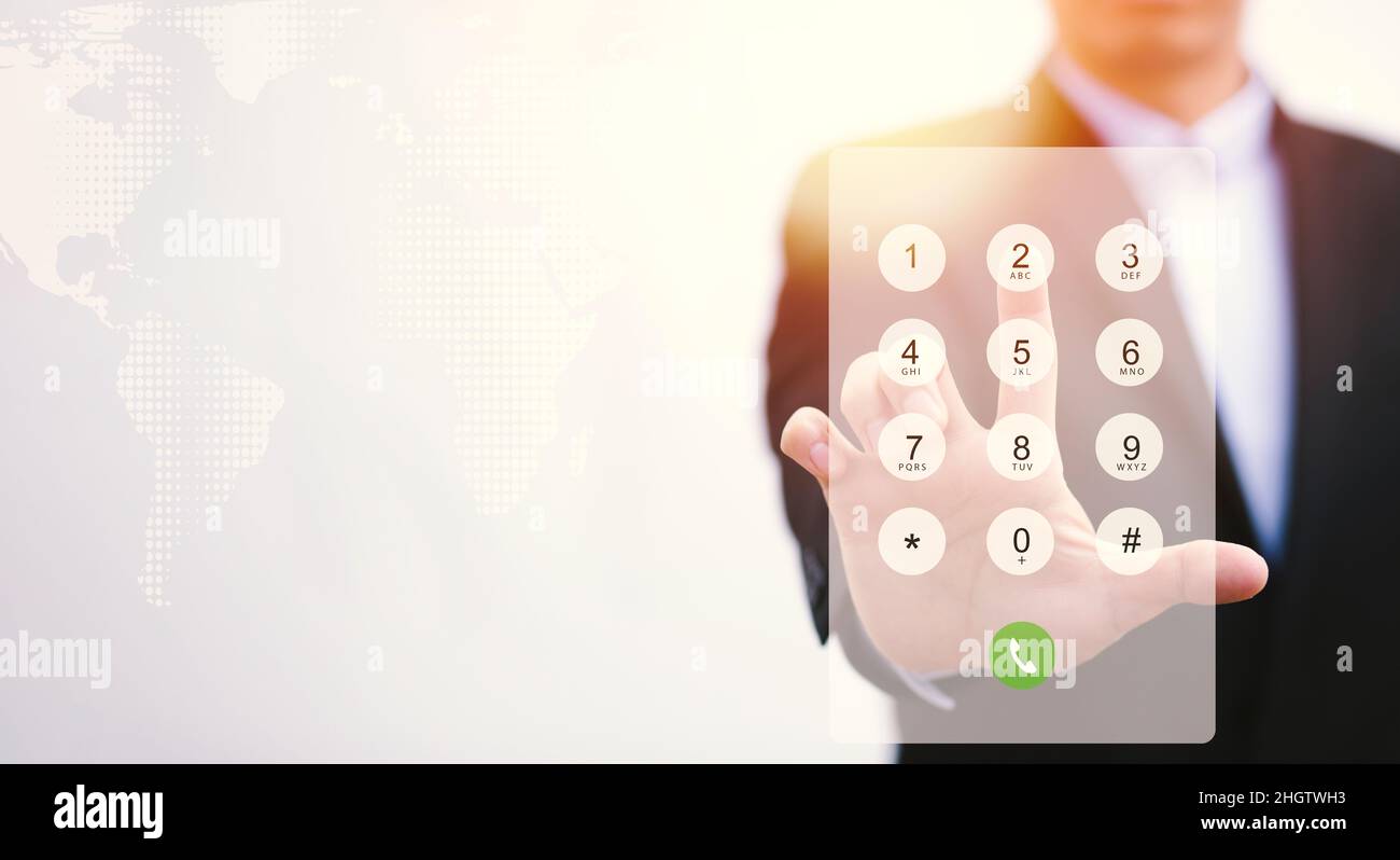 Dialing on virtual telephone keypad with transparent telephone buttons ...