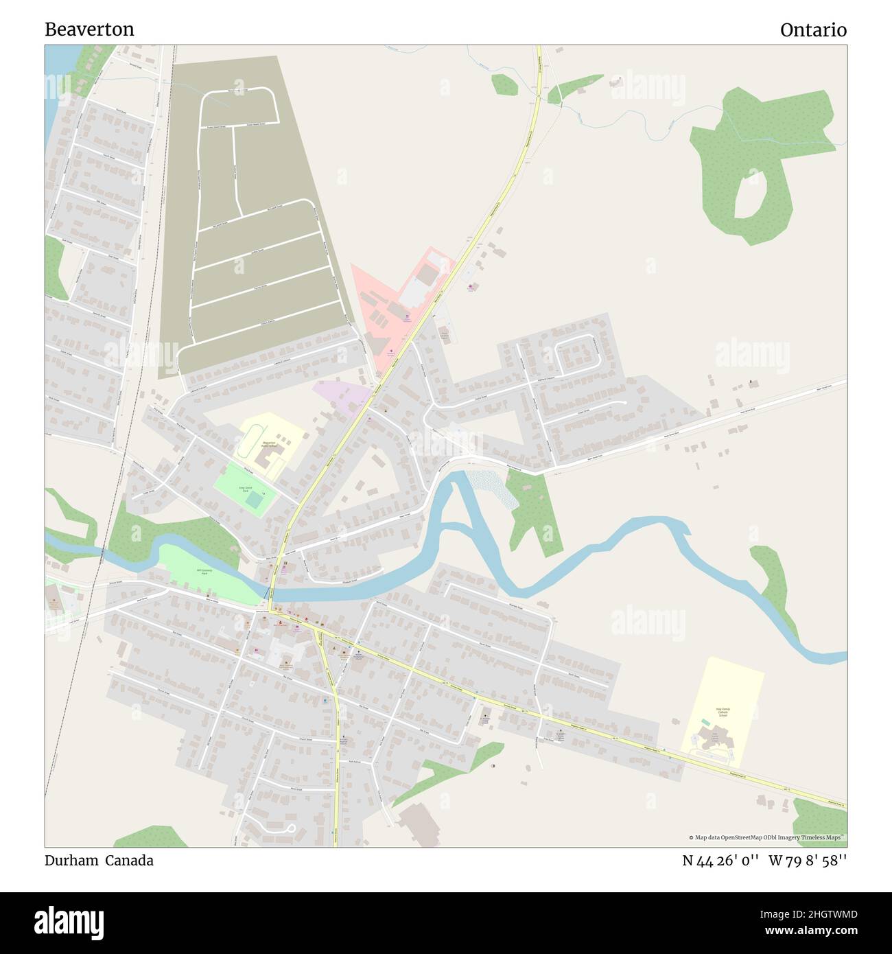 Beaverton map Cut Out Stock Images & Pictures - Alamy