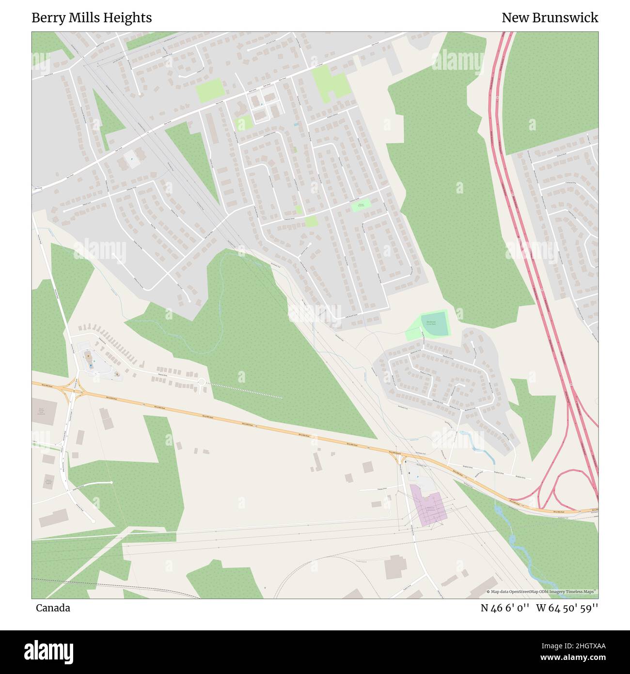 Berry Mills Heights, Canada, New Brunswick, N 46 6' 0'', W 64 50' 59 ...