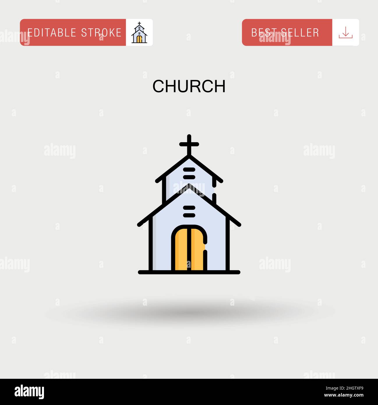 Church Simple vector icon Stock Vector Image & Art - Alamy