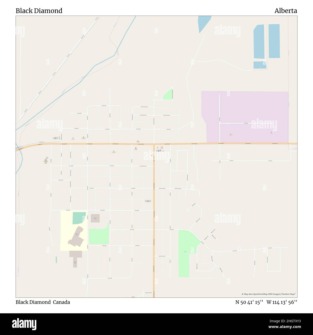 Map of diamond alberta canada hi-res stock photography and images - Alamy