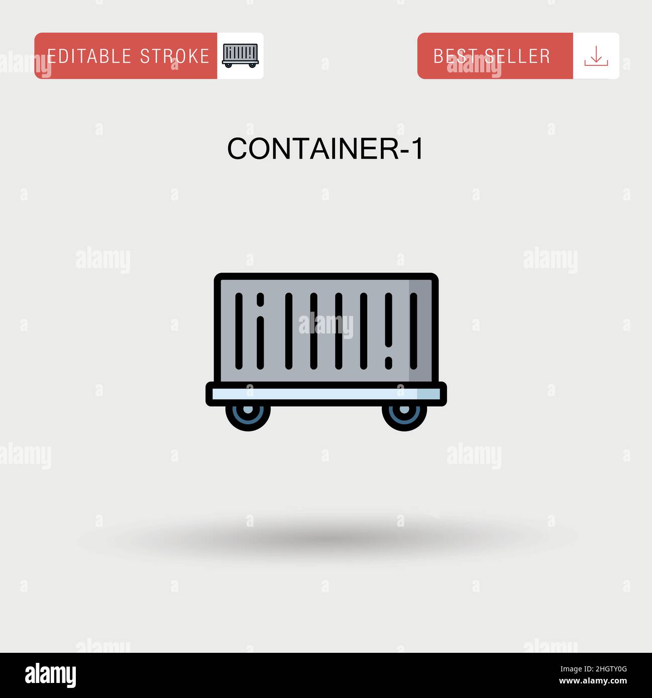 Container-1 Simple vector icon Stock Vector Image & Art - Alamy