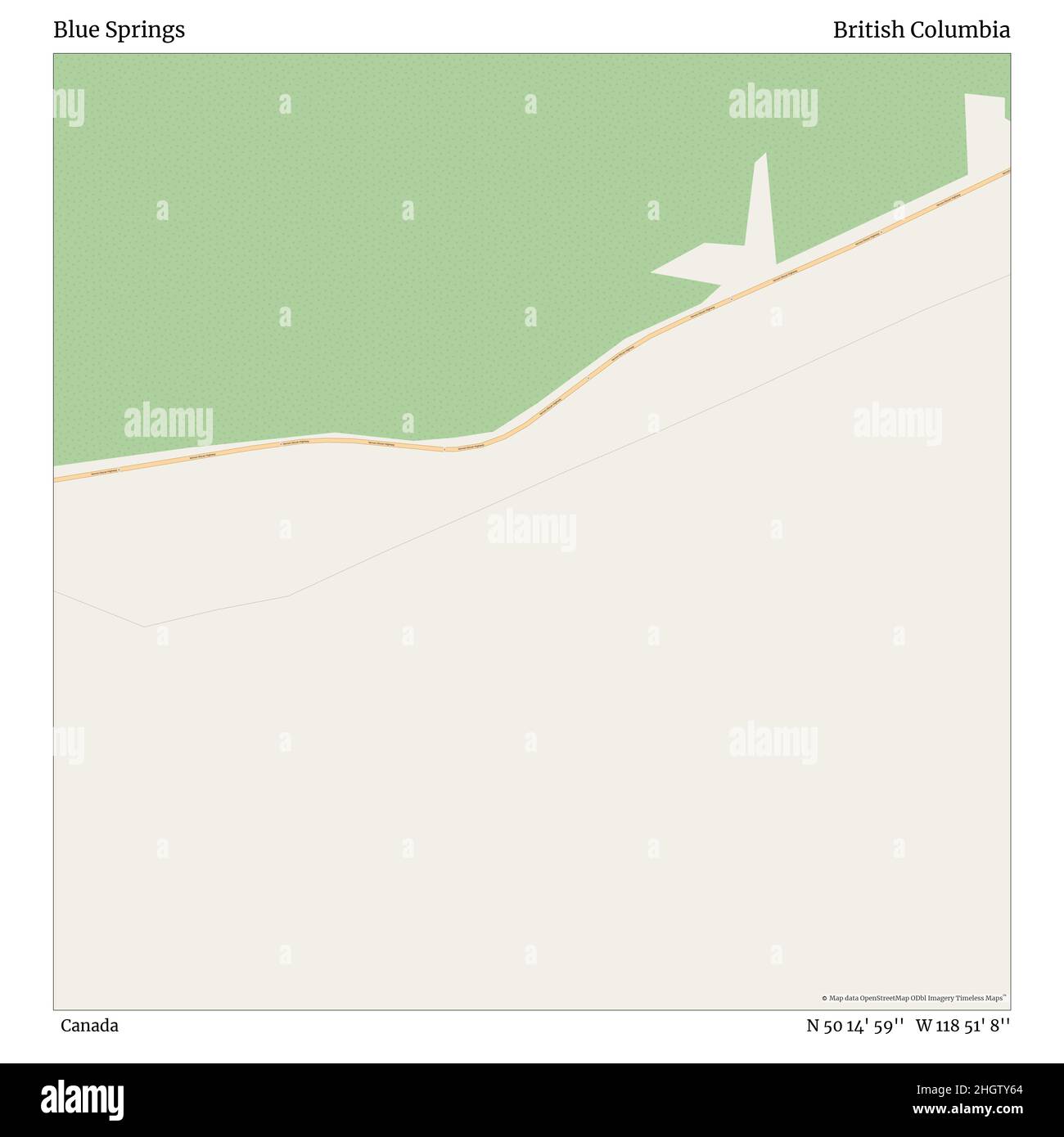 Blue Springs, Canada, British Columbia, N 50 14' 59'', W 118 51' 8 ...