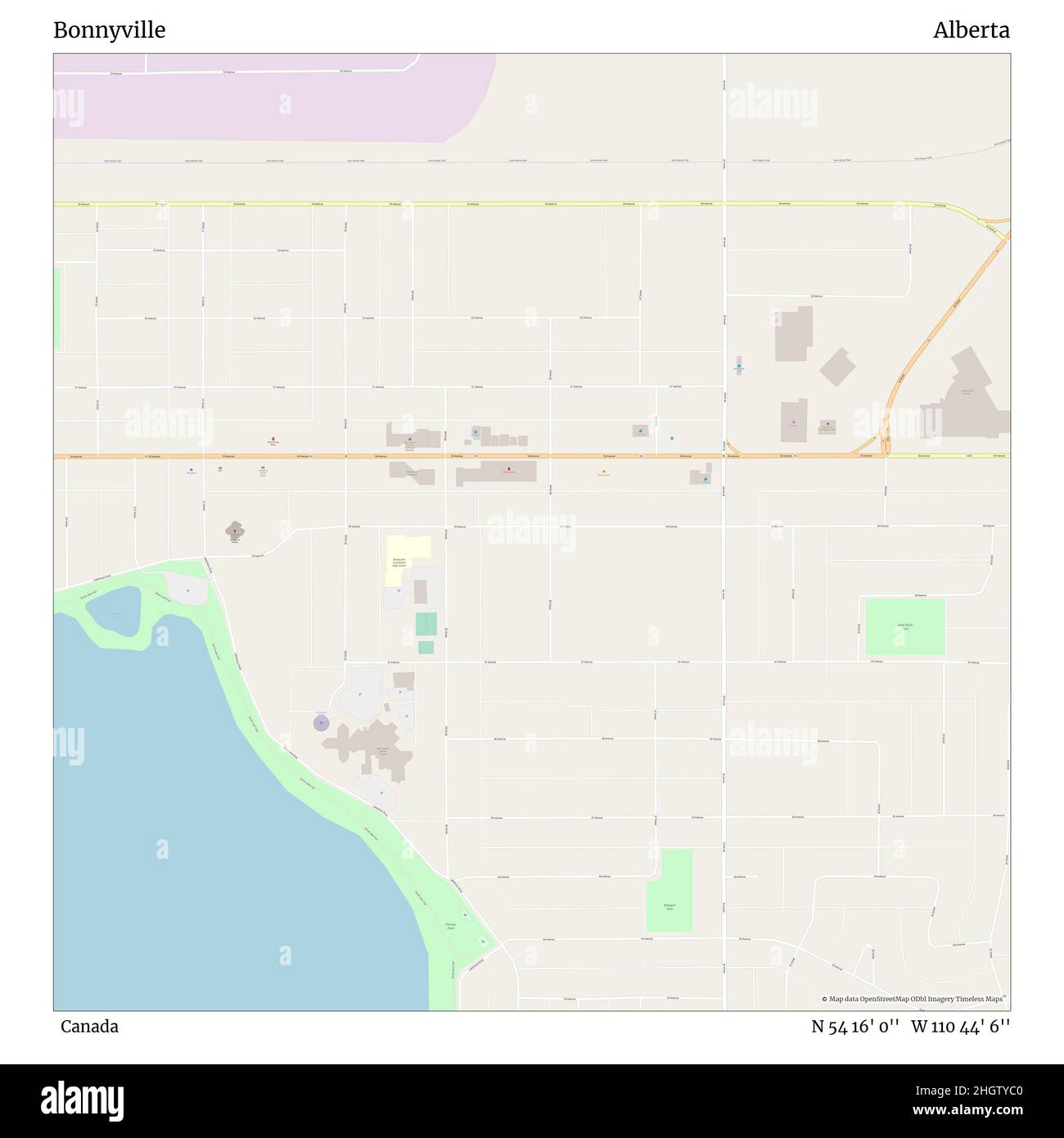 Map of bonnyville Cut Out Stock Images & Pictures - Alamy