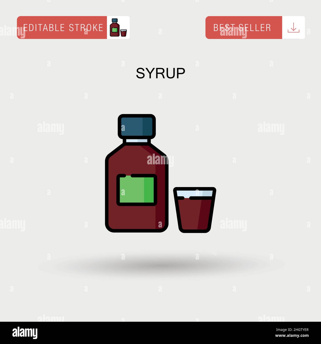 Syrup Simple vector icon Stock Vector Image & Art - Alamy
