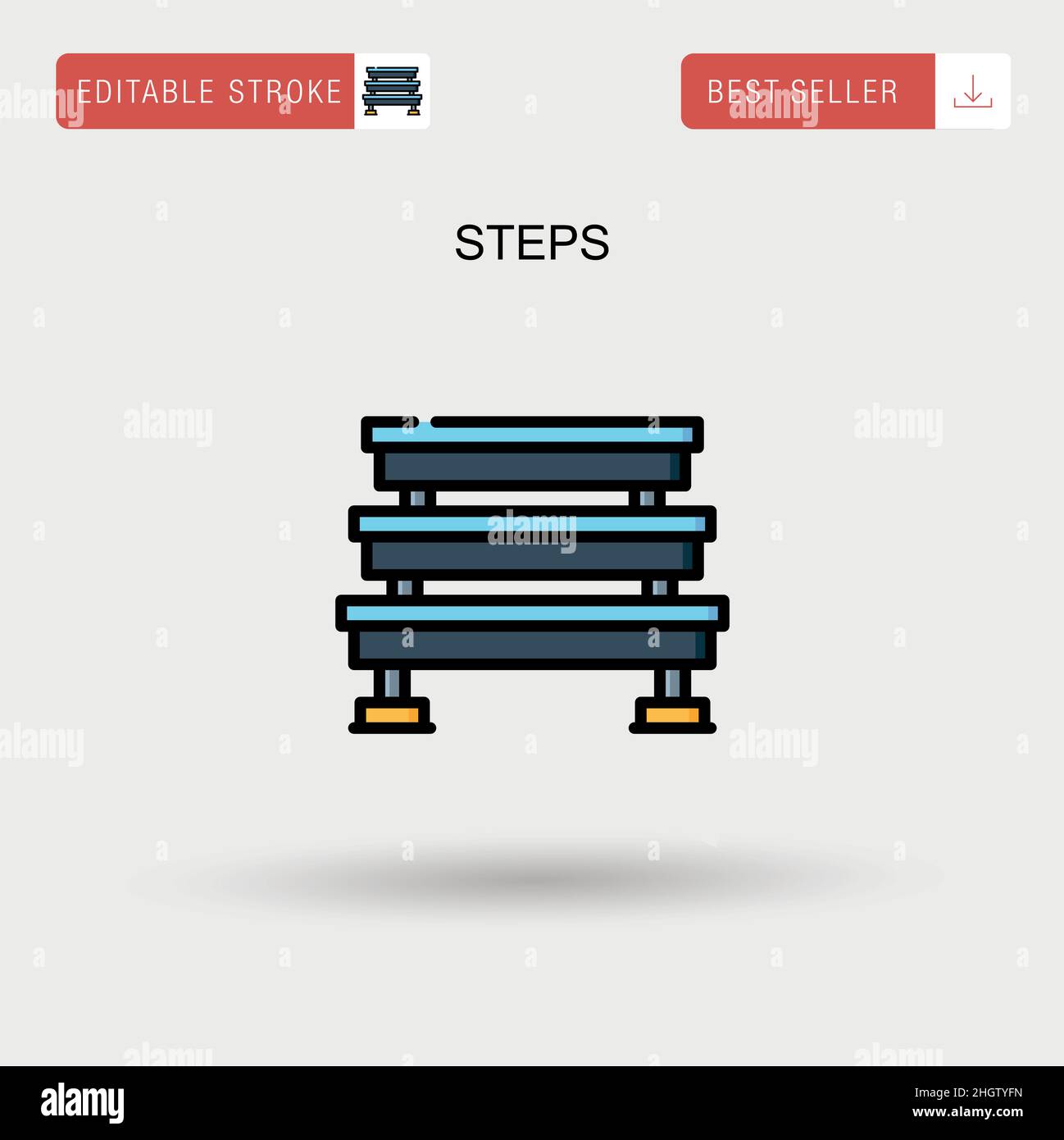 Steps Simple vector icon Stock Vector Image & Art - Alamy