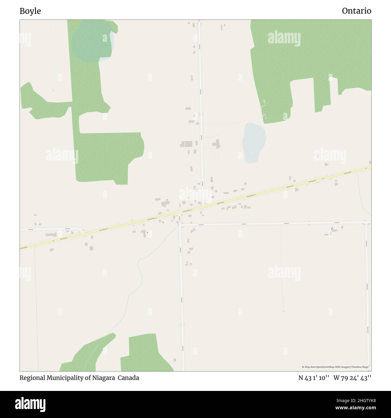 Boyle, Regional Municipality of Niagara, Canada, Ontario, N 43 1' 10 ...