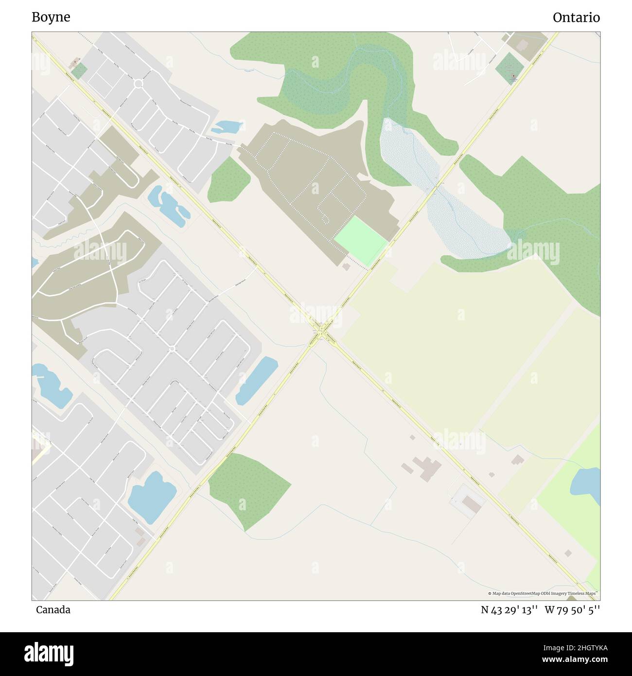 Map of boyne city Cut Out Stock Images & Pictures - Alamy