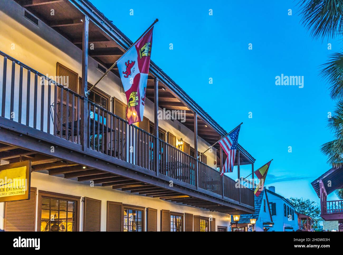 Old Town Historic District Spanish Colonial Buildings St George Street ...