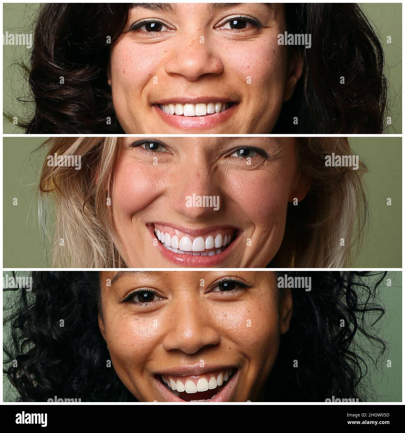 Beautiful happy people in front of a background Stock Photo - Alamy