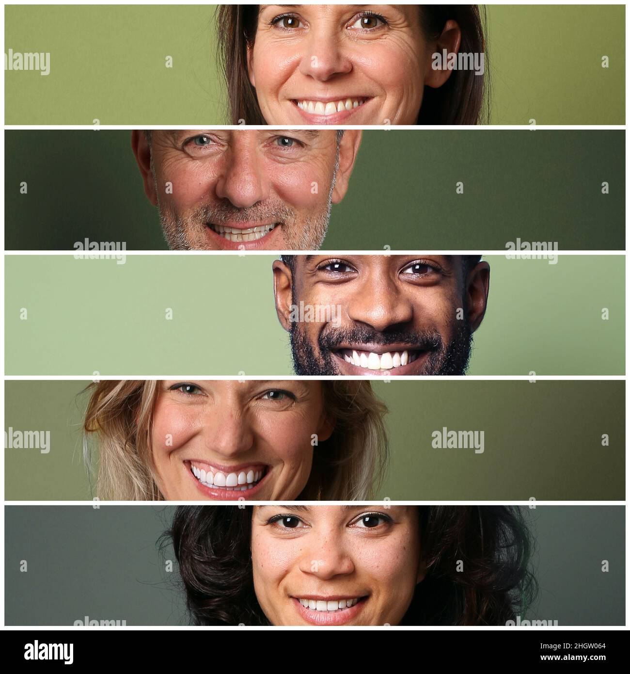 Beautiful happy people in front of a background Stock Photo - Alamy