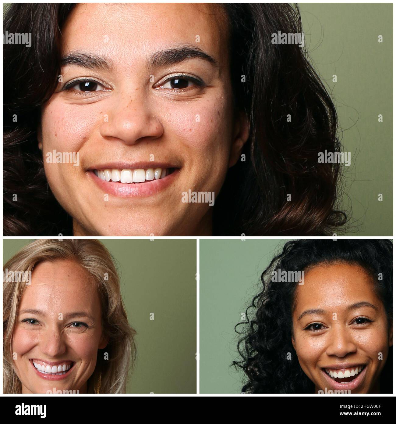 Beautiful happy people in front of a background Stock Photo - Alamy