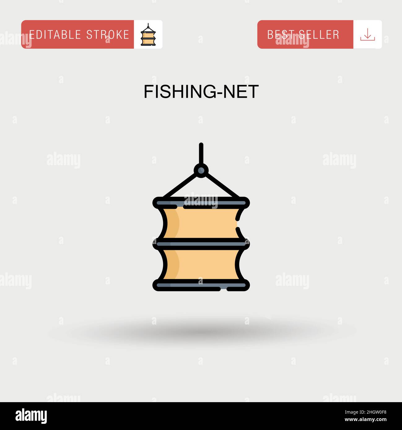 Fishing-net Simple vector icon Stock Vector Image & Art - Alamy