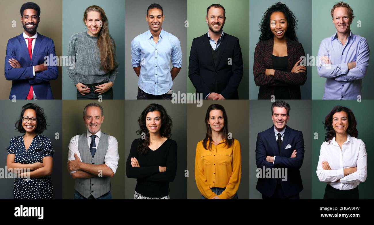 Beautiful happy people in front of a background Stock Photo - Alamy