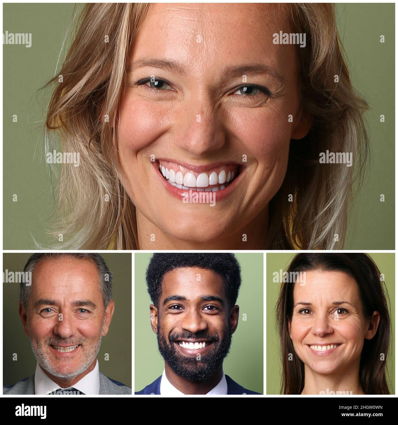 Beautiful happy people in front of a background Stock Photo - Alamy